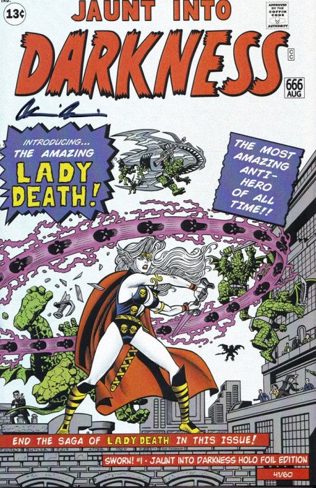 Lady Death: Sworn! #1 Jaunt Into Darkness Holo Foil Edition 6/19 Coffin ...